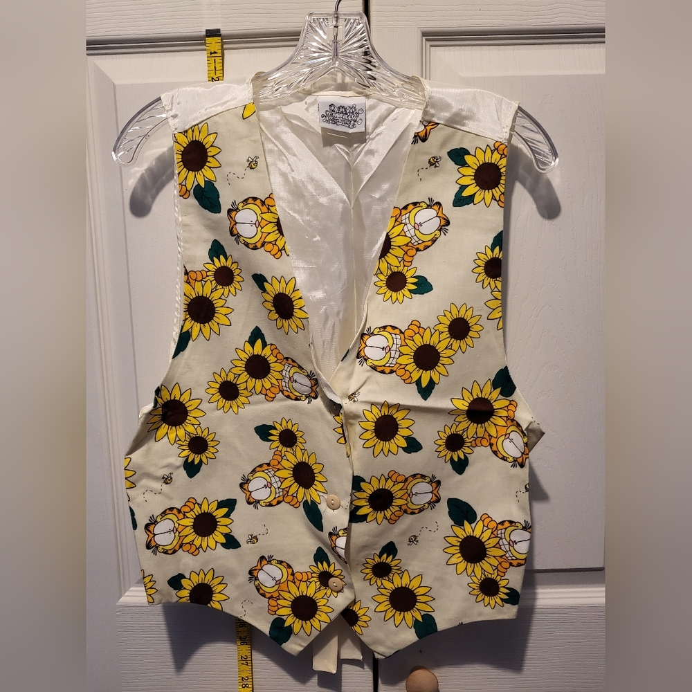 Garfield And Sunflowers Vest, Tag Says One Size - Gem